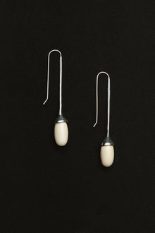 Long Dripping Stone Earrings In Vegetable Ivory | Sophie Buhai