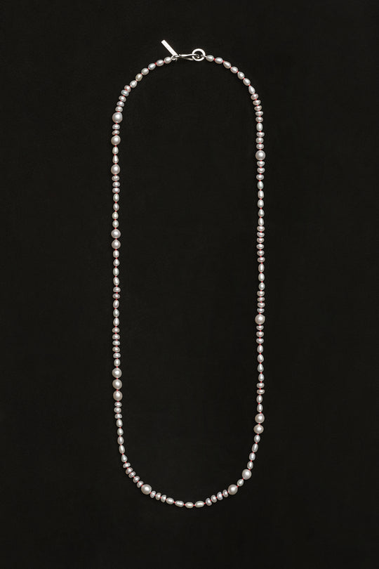 Mermaid Pearl Necklace In Red Silk 24in | Sophie Buhai
