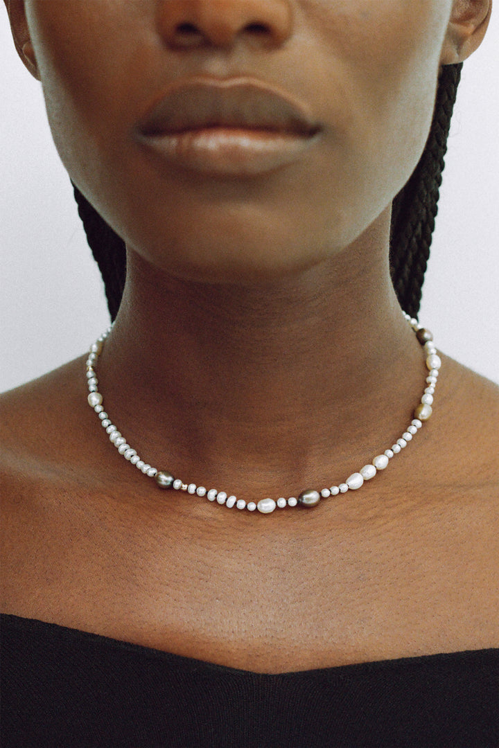 White Pearl Mermaid Necklace 24in | Sophie Buhai
